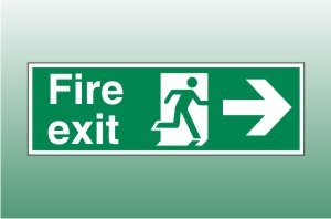 Fire exit sign right - Fire Exit Right Signs [FIR002] : , Health and ...